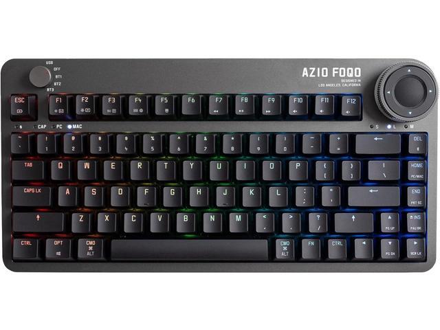 Azio FOQO (Space Gray) - Programmable Bluetooth Wireless/USB Wired ...