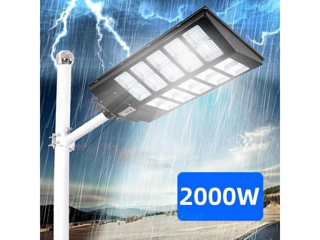 PFCTART 2000W Commercial Solar Street Light Outdoor Parking Lot Light ...