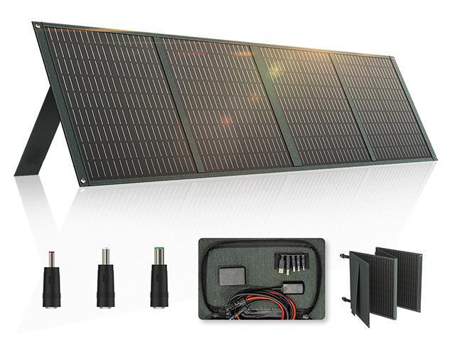 POWERWIN 110W Foldable Solar Panel IP65 Portable Solar Panel Kit with 2 ...