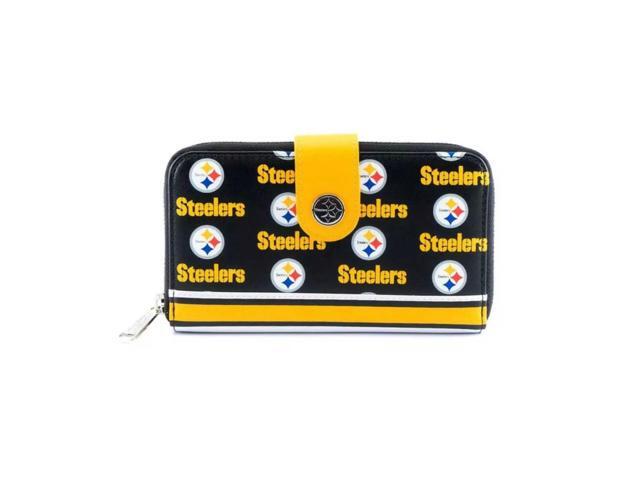 Loungefly NFL Pittsburgh Steelers Logo All Over Print Bifold Wallet ...