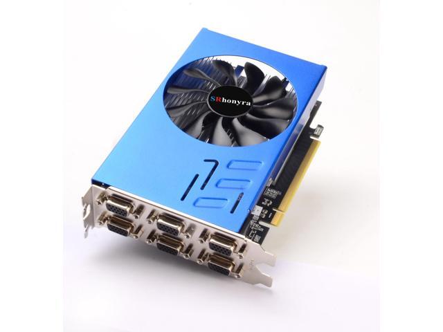 SRhonyra AMD Radeon R7 350 6 Monitor Video Card 6VGA Graphics Card 128 ...