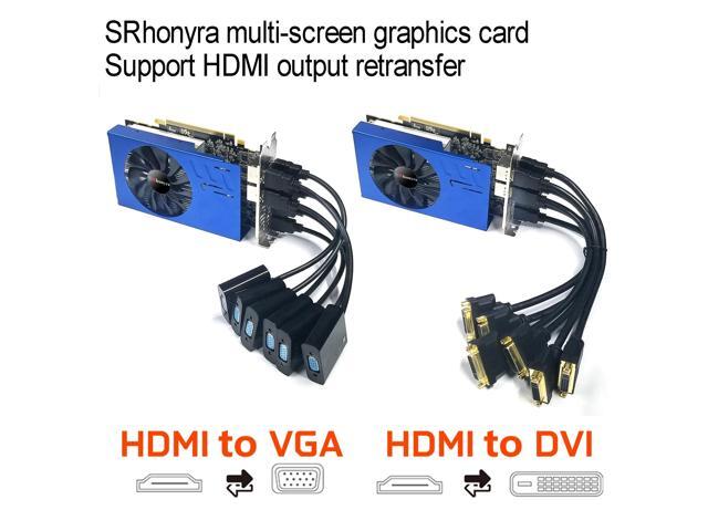 SRhonyra Rx 580 8GB 6 monitors Graphics Card 6HDMI video card 6-Screen ...