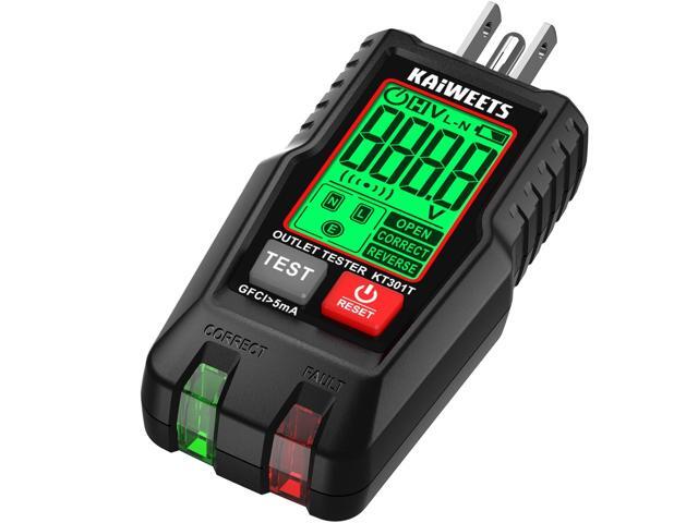 KEHIPI GFCI Outlet Tester with LCD Display, 3-Prong Receptacle Wiring ...