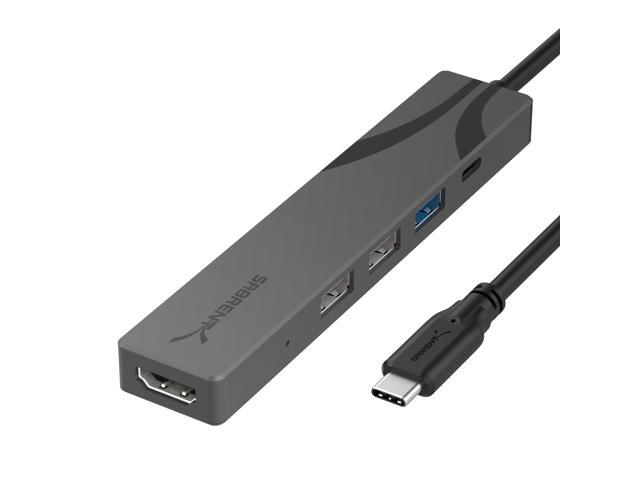 SABRENT Multi-Port USB-C Hub with Power Delivery and HDMI Out, 3 USB A ...