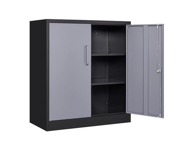 Metal Storage Cabinets with Lock, Small Locker Organizer Steel Cabinets ...