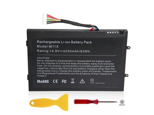 63W Battery for Dell Alienware M11x M11x R2 M11x R3 M14x M14x R2 ...