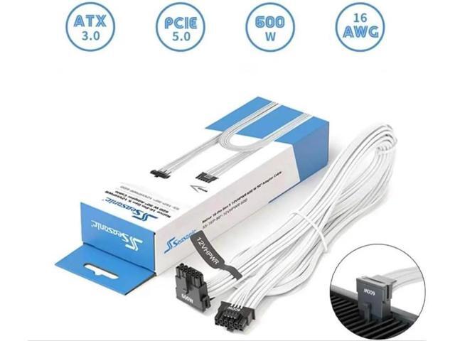 SEASONIC 12VHPWR L Style16-Pin Gen 5 600W 90 Degree Cable, 16-Pin+16-Pi ...