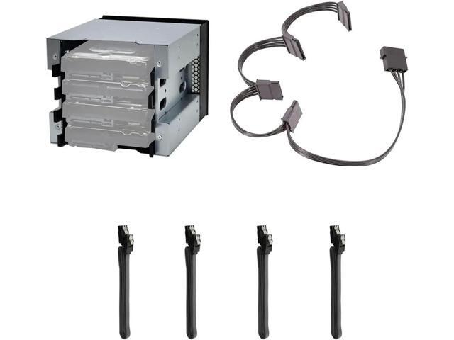 5" 3 x Optical Drive Bay to 4-Bay 3.5 Inch SATA SAS HDD Cage Rack ...