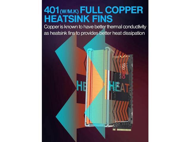 JAENFONG JEYI Q150 M.2 HeatSink, Cooper Fins with Aluminum Frame ...