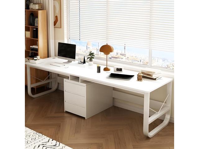 Baycheer Large Computer Desk, 79'' Long Home Office Desk with 3 Drawers ...