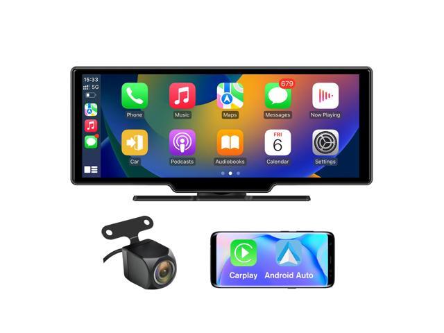 Car Stereo Dash Cam 10.25 inch Portable Car Audio Carplay iOS/Airplay/Android Auto 2.5K Rear ...