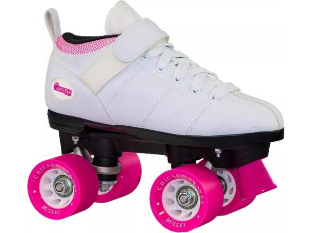 Chicago Unisex Bullet Speed Regular Lace-Up Roller Skate - White - Size ...