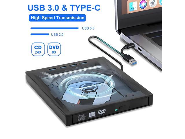7 in 1 USB 3.0 Multi-function External CD/DVD Drive - Type-C CD/DVD ...