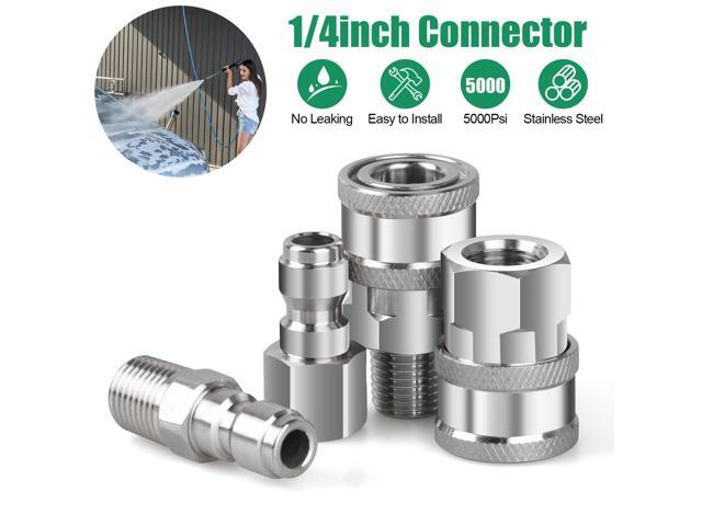 NSI 4Pcs 1/4 Inch Pressure Washer Coupler Quick Connect Plug - Pressure ...