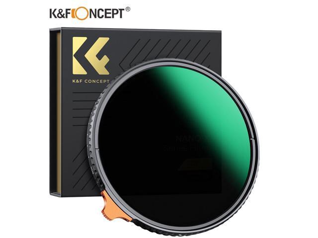 K&F Concept 62mm Variable ND Filter ND2-ND400 (1-9 Stops) with Putter HD 28 Multi-Layer Coatings ...