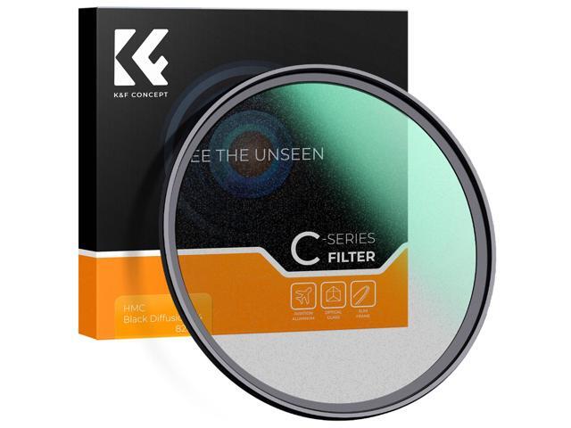 K&F Concept 67mm Black Diffusion 1/4 Filter Mist Cinematic Effect Filter with 18 Multi-Layer ...