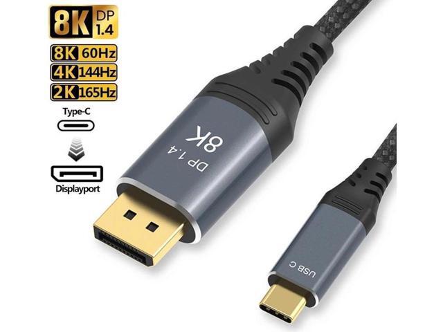 IXJYLCPC 8K USB-C to DisplayPort Cable 6.6-Foot 4K@144Hz 8K@60Hz 5K 2K ...