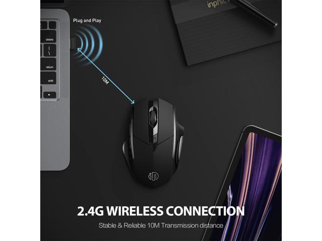 INPHIC -PM6 Wireless Mouse 700mAh Large Ergonomic Rechargeable 2.4G ...