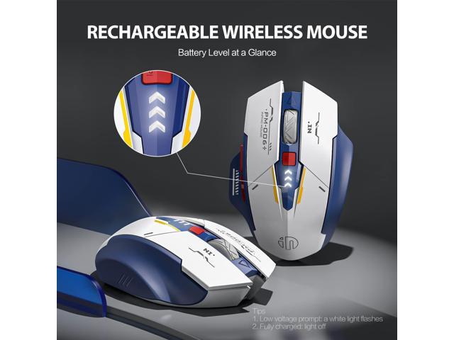 INPHIC-M6P MWireless Mouse 700mAh Large Ergonomic Rechargeable 2.4G ...