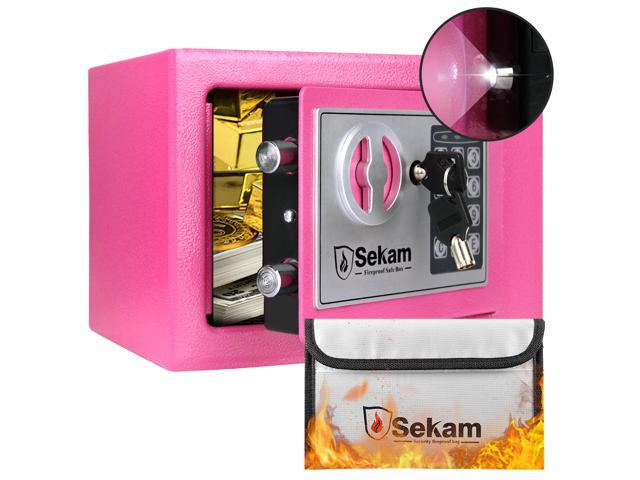 SEKAM Steel Small Money Safe Box for Home Office with Fireproof Money ...