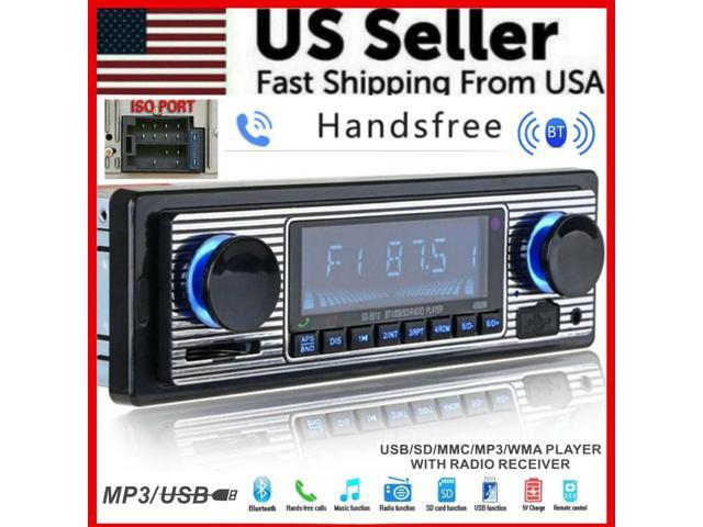 Bluetooth Vintage Car FM Radio MP3 Player USB Classic Stereo Audio ...