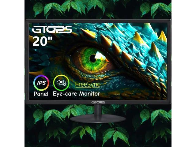 GTQPS 20" FHD IPS Gaming Monitor with FreeSync, Blue Light Filter, Low ...
