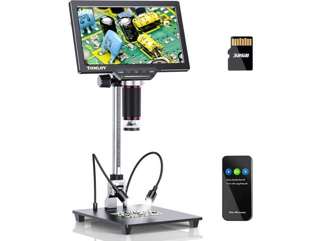 DM201 Pro HDMI Digital Microscope 1200X,10 Inch Stand Included, 7" LCD ...