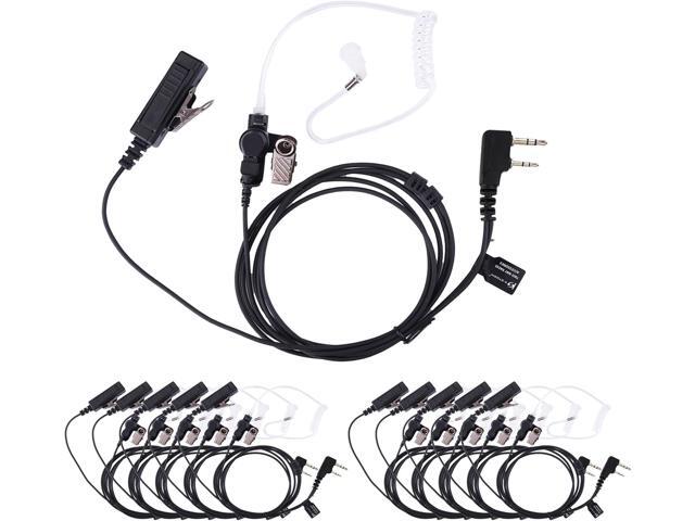 Covert Acoustic Tube Walkie Talkie Earpiece Surveillance Headset with ...