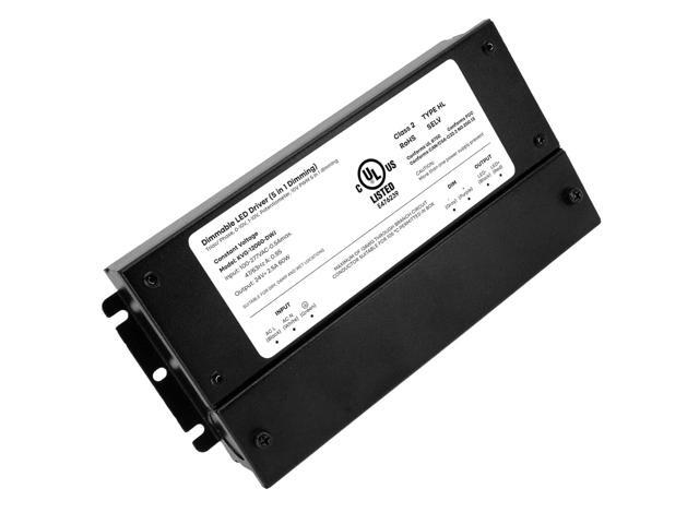 24V 60W Dimmable LED Driver Smooth Flicker Free Dimming TRIAC, 0-10V ...
