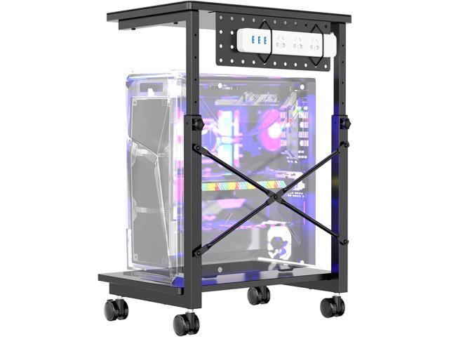 PC Tower Stand, Height Adjustable Computer Tower Stand Under Desk, 2 ...