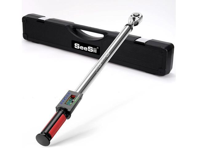 Digital Torque Wrench 1/2" Drive(12.5-250.8ft-lbs/17-340N.m), 2% Torque ...