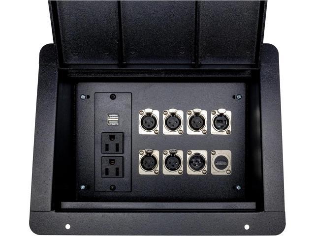 Pro Audio Recessed Stage Floor Box with Passthrough Connectors (with ...