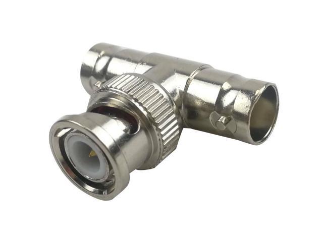 BNC T Adapter,T-Shaped Coax Splitter,1 Male to 2 Female Port 100pc ...