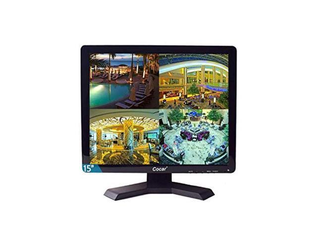 15" CCTV BNC Monitor VGA HDMI AV, 4:3 HD Display LCD Security Screen ...