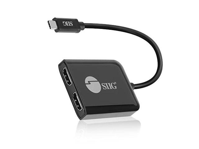 SIIG USB C to Dual HDMI Adapter, 2 Display MST Video Splitter for ...