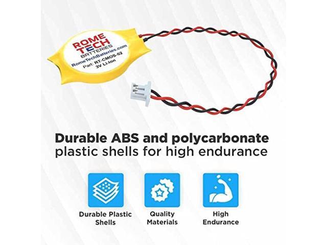 Rome Tech RTC CMOS Battery for Dell XPS 12 9Q23 / Dell XPS 15 9575 2-in ...