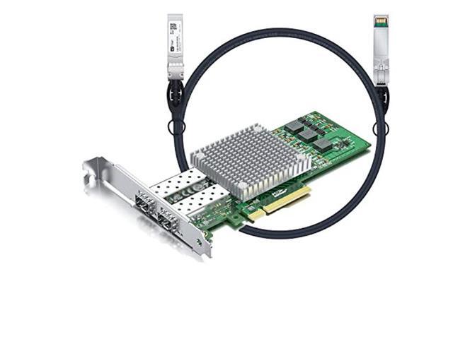 10Gb SFP+ PCI-E Network Card with 2m 10G DAC, Dual SFP+ Ports NIC Compare to Broadcom BCM57810S ...