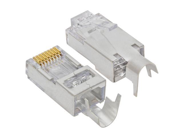Platinum Tools 100023C EZ-RJ45 Shielded Cat5e/6, (External Ground). 10/Clamshell.(Pack of 10 ...