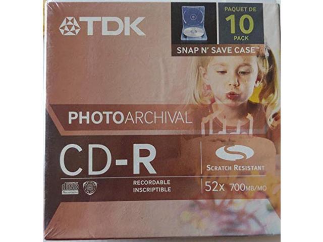 TDK Photo archival Scratch Resistant CD-R 10-Pack - Newegg.com