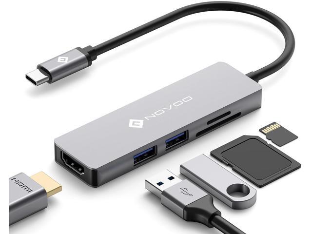 USB C Hub 4K HDMI Multi-Port USB Type-C Hub Dongle USB-C to HDMI, SD/TF ...