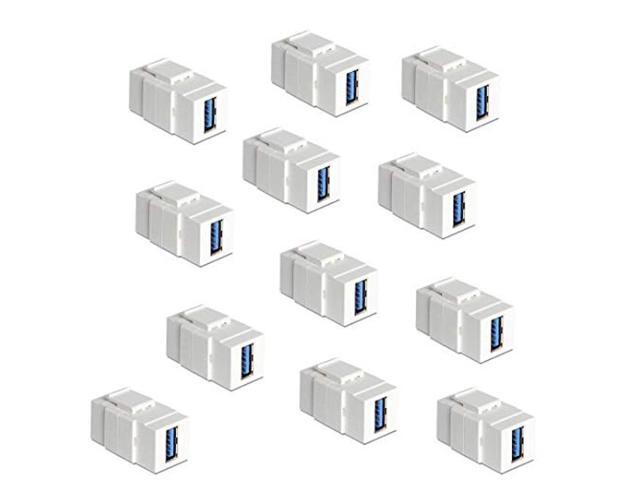 diyTech USB 3.0 Keystone Jack Inserts, Female to Female USB Connector ...