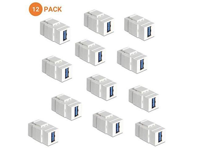 diyTech USB 3.0 Keystone Jack Inserts, Female to Female USB Connector ...