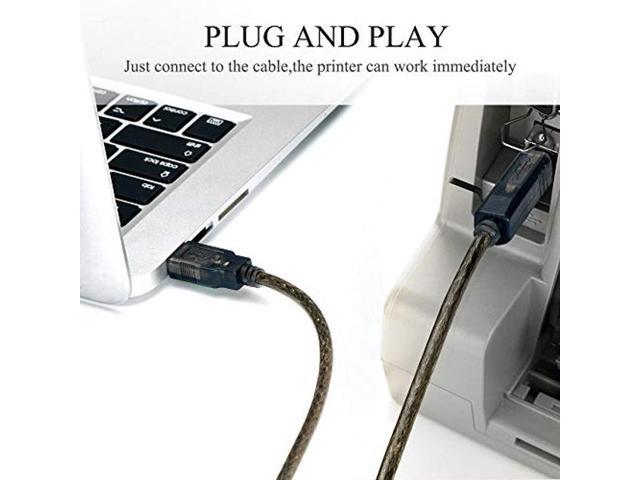 LIQUN Long Printer USB Cable USB Printer Cable 30 Feet USB 2.0 Type A ...