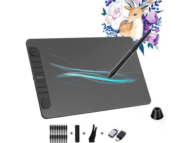 VEIKK VK1060PRO V2 Drawing Tablet, 10 x 6 Inch Graphics Pen Tablet with ...