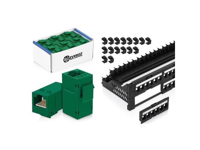 Everest Media Solutions Bundle - 2 Items: 48-Port Keystone Patch Panel ...
