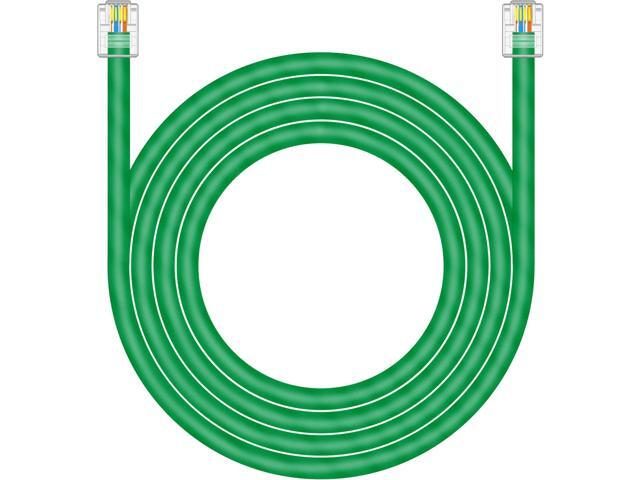 NECABLES CAT5E RJ11 Data Cable DSL Cable 75ft Heavy Duty High-Speed DSL ...