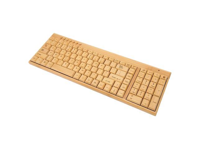 PenRux Keyboard and Mouse, Bamboo Wood Full Sized Keyboard, Unique ...
