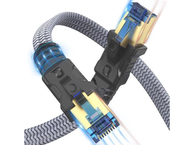Cat 8 Ethernet Cable 100 ft, Fastest Cat8 Internet Network Cable High ...
