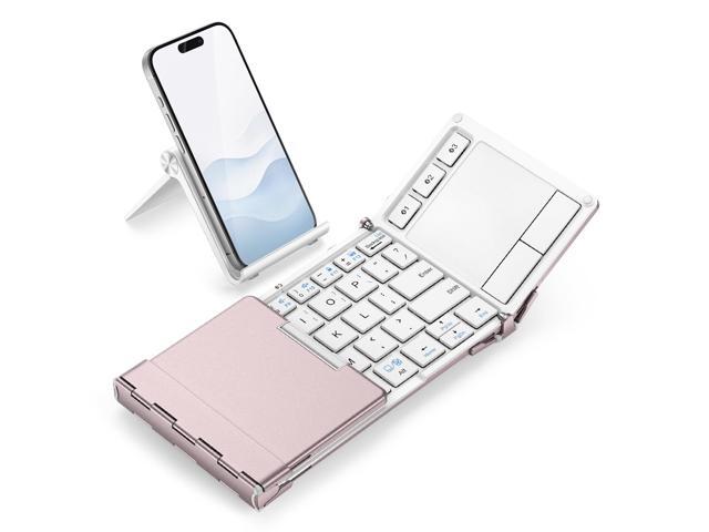 iClever Bluetooth Keyboard with Touchpad, Foldable Keyboard, Metal Body ...