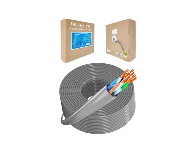 SkyeySnail Ethernet Cable 328ft / 100m Cat6A CMP UTP Solid Pure Copper ...